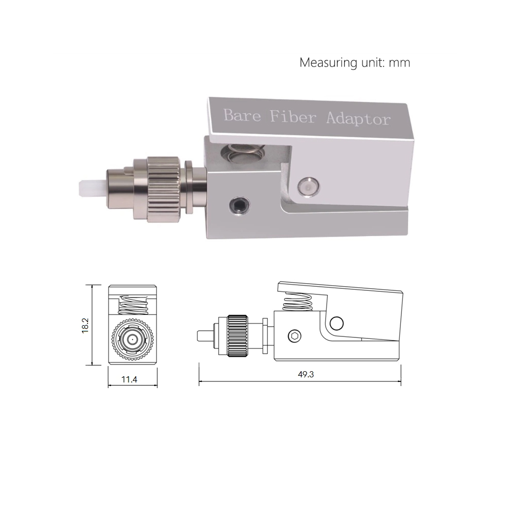 FC Square Bare Fiber Adapter Flange Temporary Splice OTDR Test Bare ...